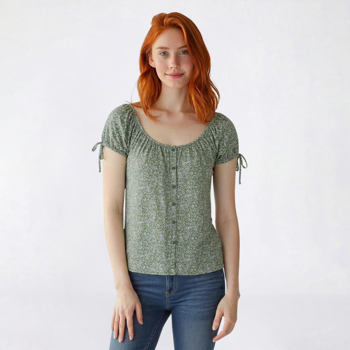 Click here for Juniors Wallflower Layla Yum Jersey Scoop Neck But... prices